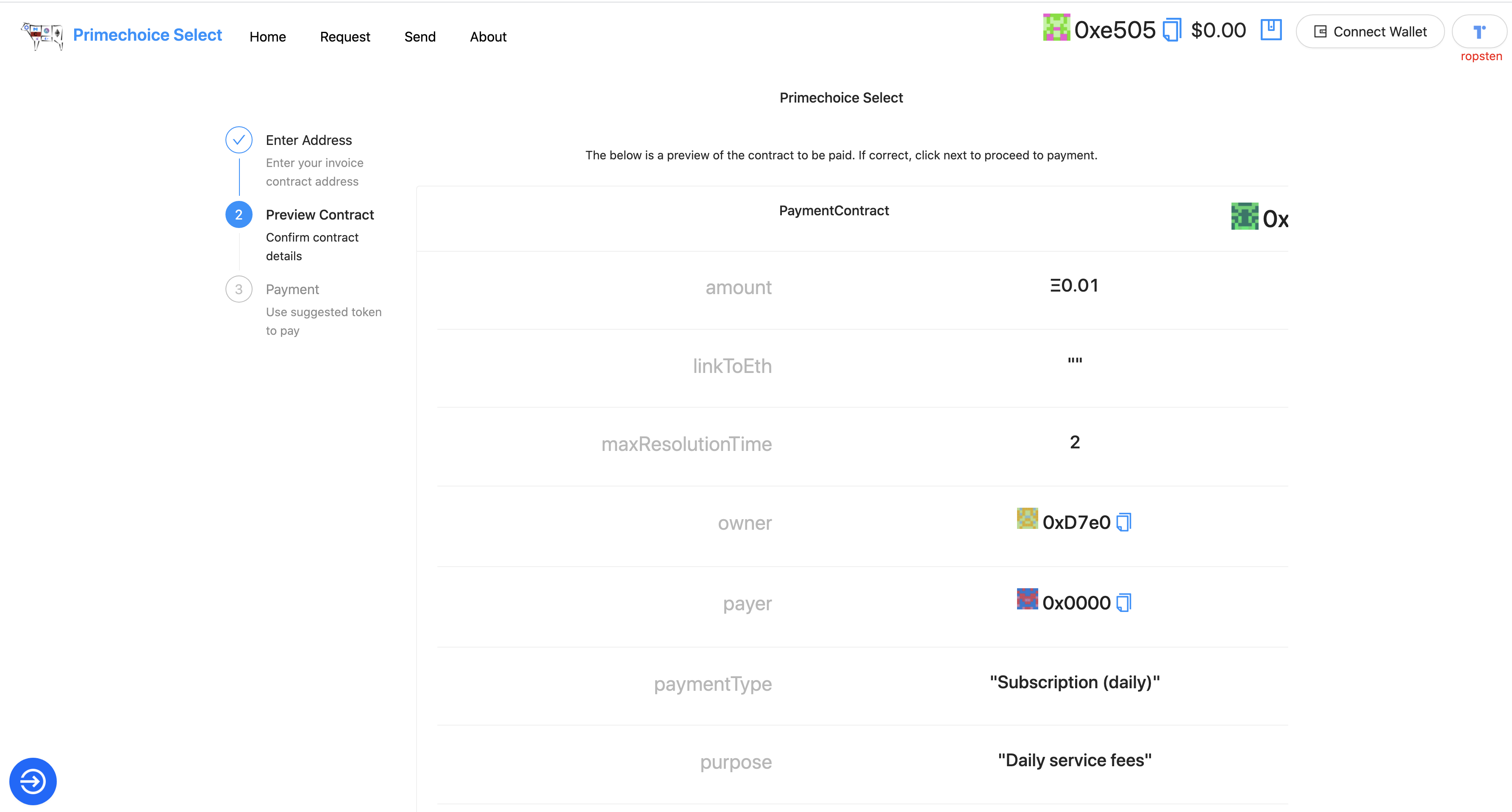 Prime Choice Select · ETHGlobal Showcase